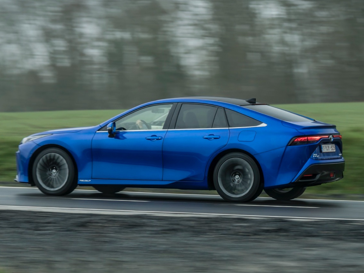 The 2nd generation of the Toyota Mirai hydrogen-powered car on sale at ...