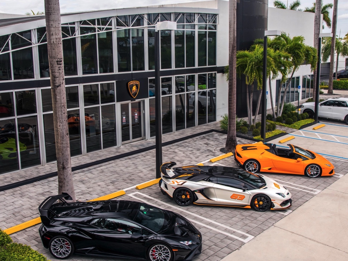 The renewed Lamborghini showroom opened in Miami
