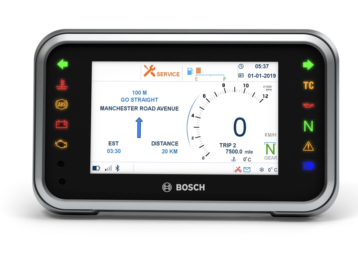 Bosch Cluster TFT e Connectivity Cluster, display da 5" per moto